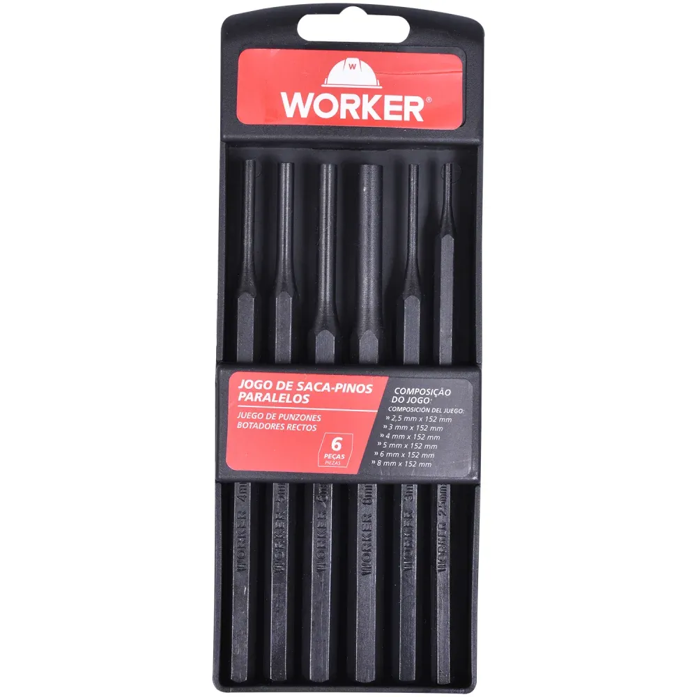 Conjunto Profissional de Saca Pinos Worker | Ferramentas Kennedy ...