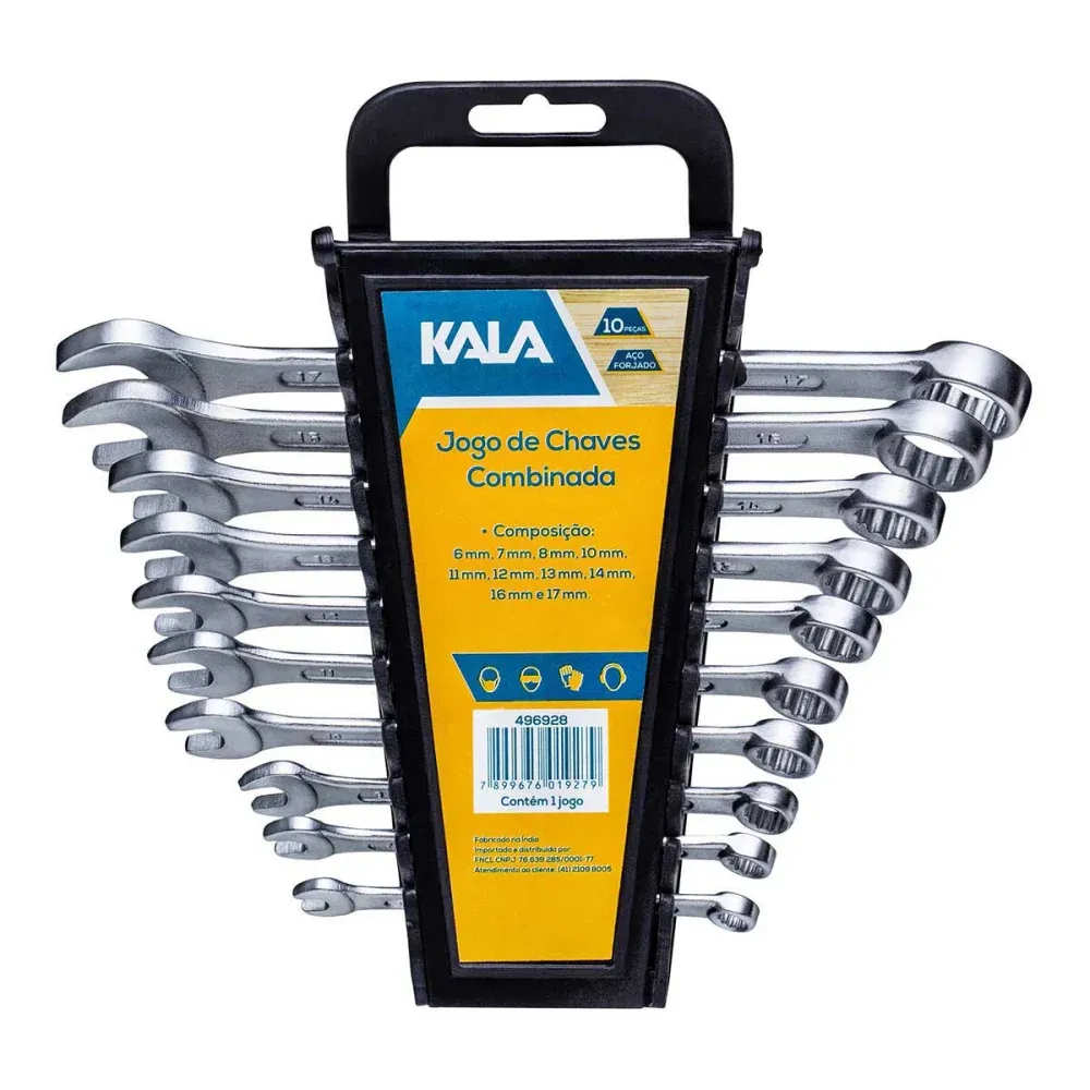 Chave Combinada Profissional Kala - 10 Peças - Ferramentas Kennedy