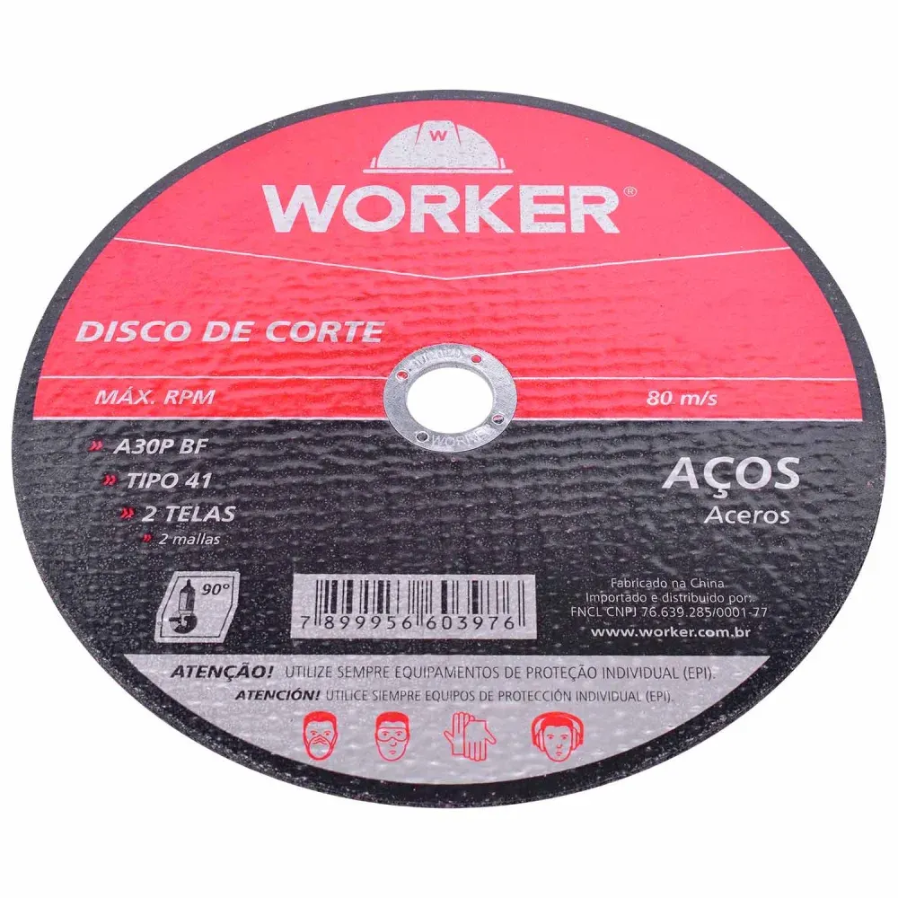 Disco de Corte para Aço 7" Worker – Corte Preciso e Seguro ...