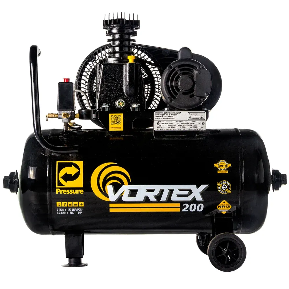 Compressor Ar Vortex 200 7pcm 120psi 50L Mono Pressure em Oferta ...