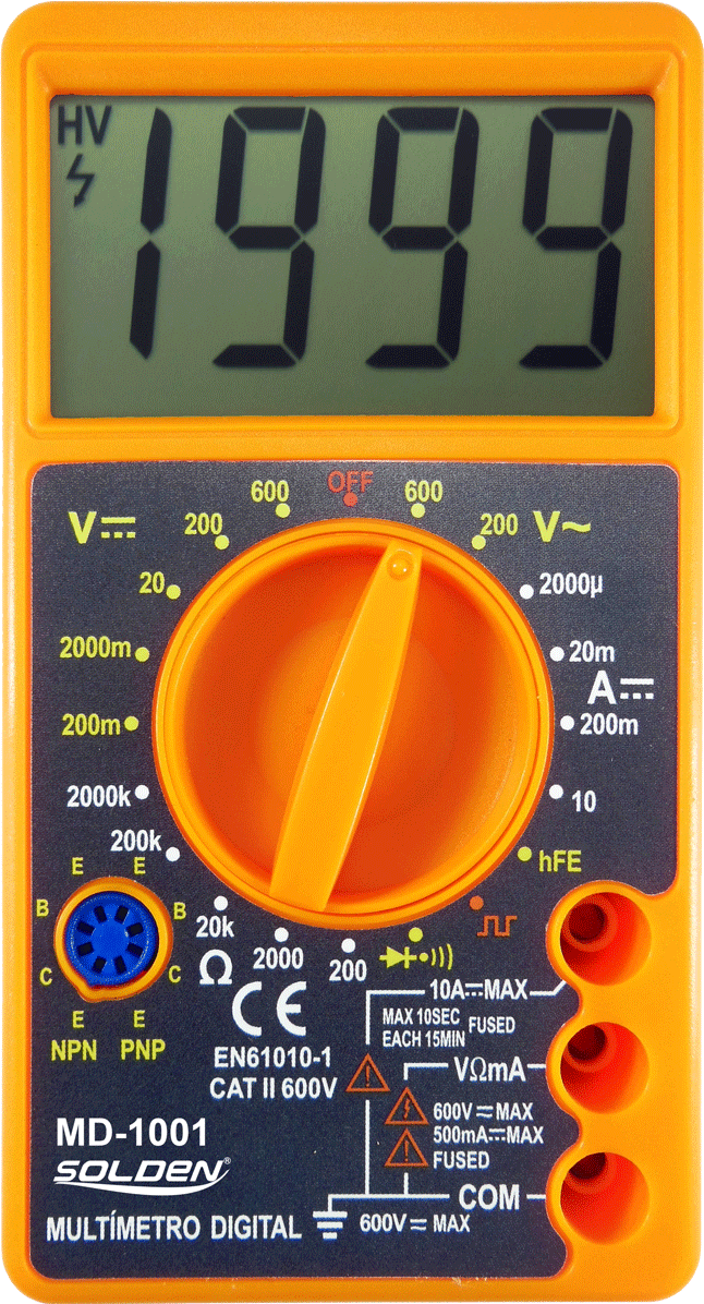 Multímetro digital Solden MD-1001 para eletrônica e manutenção ...