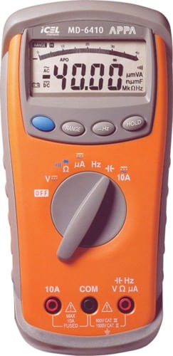 Multímetro digital Icel MD-6410 para eletricistas em oferta ...